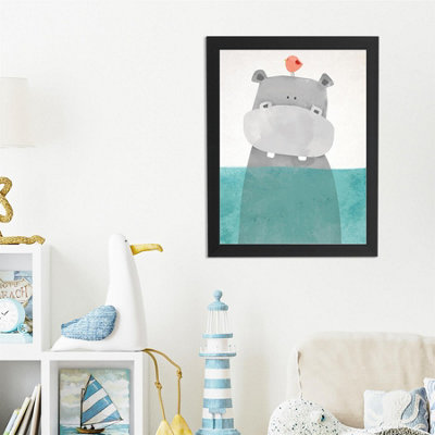 Hippo Canvas Room Decor Gifts for Girls Peel and Stick | DIY at B&Q