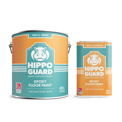 Hippo Guard Epoxy Floor Paint - Anti-Slip - Light Grey - 10kg