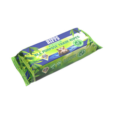 Hippo Multi-Purpose Bamboo Wipes - Pack of 100