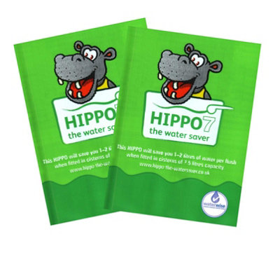 Hippo - The Water Saving Toilet Tank Bag 7 - Pack of 2 | DIY at B&Q