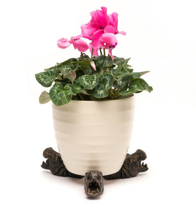 Hippopotamus Hippo Plant Pot Feet - Set of 3 | DIY at B&Q