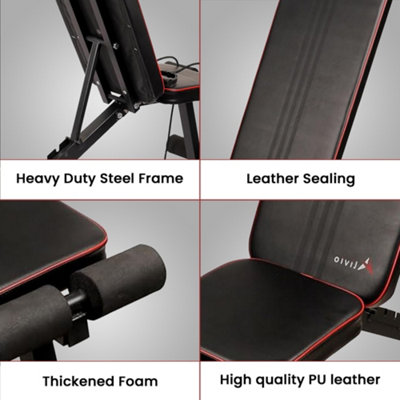 Hirix Adjustable Weight Bench, Utility Weight Benches for Full Body ...