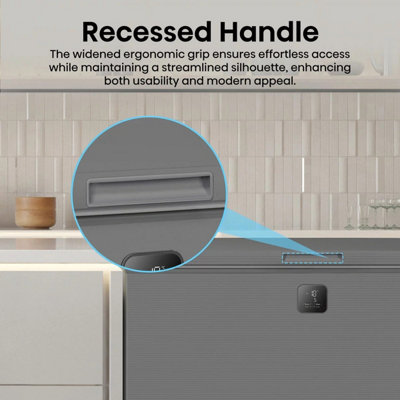 Hisense FT280WN3SGD 277L Chest Freezer D Rated Silver No Frost Winter ...
