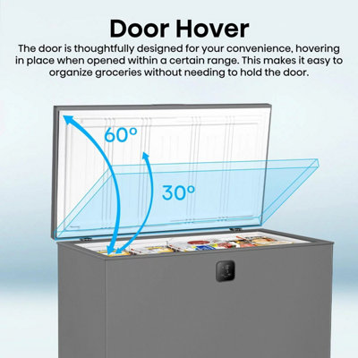 Hisense FT280WN3SGD 277L Chest Freezer D Rated Silver No Frost Winter ...