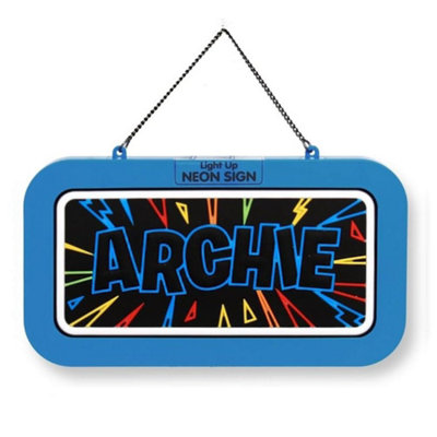 History & Heraldry Light Up Neon Name Sign - Archie