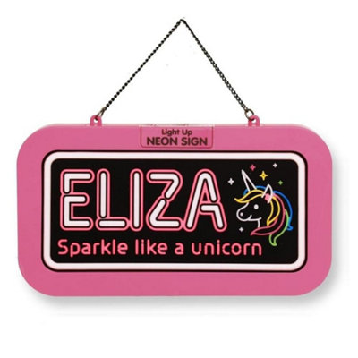 History & Heraldry Light Up Neon Name Sign - Eliza