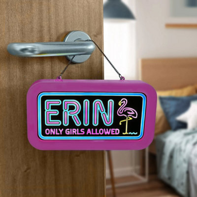 History & Heraldry Light Up Neon Name Sign - Erin