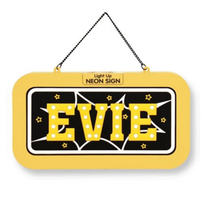 History & Heraldry Light Up Neon Name Sign - Evie