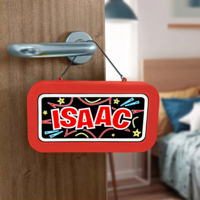 History & Heraldry Light Up Neon Name Sign - Isaac