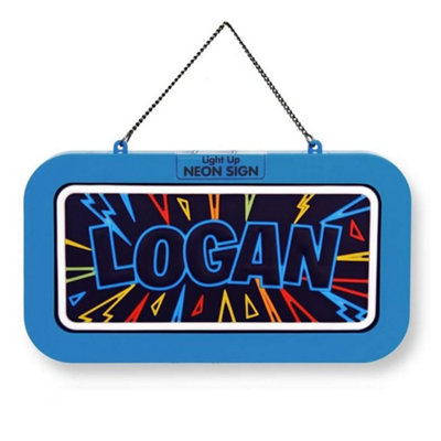 History & Heraldry Light Up Neon Name Sign - Logan