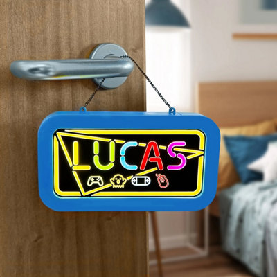History & Heraldry Light Up Neon Name Sign - Lucas