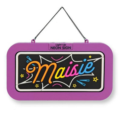 History & Heraldry Light Up Neon Name Sign - Maisie