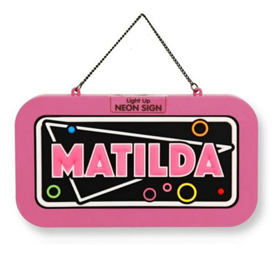History & Heraldry Light Up Neon Name Sign - Matilda