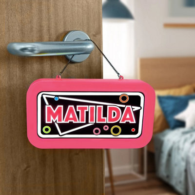 History & Heraldry Light Up Neon Name Sign - Matilda