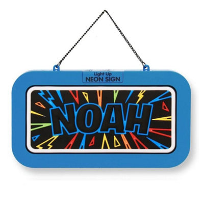 History & Heraldry Light Up Neon Name Sign - Noah