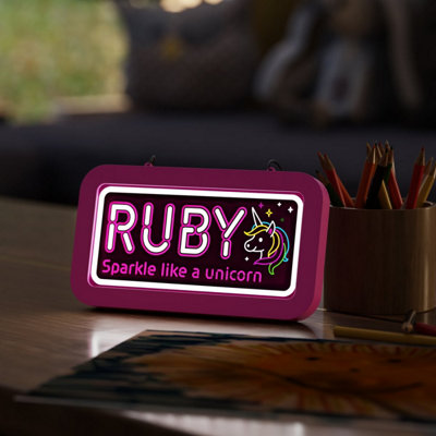 History & Heraldry Light Up Neon Name Sign - Oscar