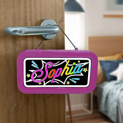 History & Heraldry Light Up Neon Name Sign - Sophia