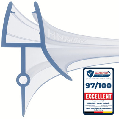 HNNHOME 870mm Pre-Curve Rubber Plastic Bath Shower Screen Seal Strip ...