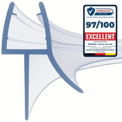 HNNHOME 870mm Pre - Curve Rubber Plastic Bath Shower Screen Seal Strip ...