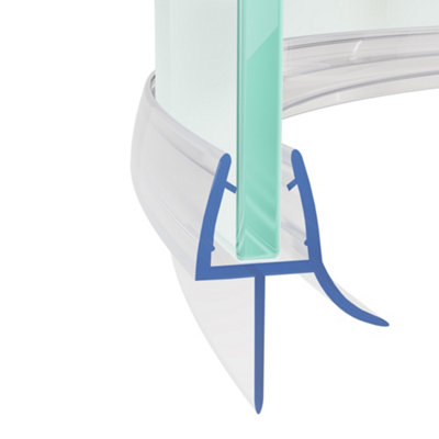 HNNHOME 870mm Pre - Curve Rubber Plastic Bath Shower Screen Seal Strip ...