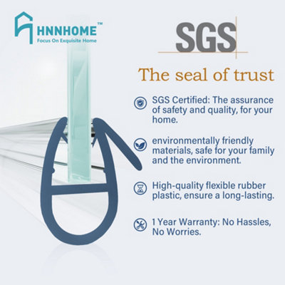 HNNHOME Bath Shower Screen Door Seal Strip for 6-8mm Glass Up To 8mm Gap