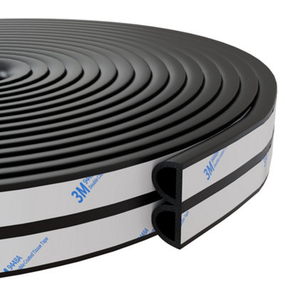 HNNHOME Draft Excluder, EPDM D-Shape with 3M Self-Adhesive Tape ...