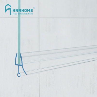 HNNHOME Rubber Plastic Bath Shower Screen Seal Strip for 4-6mm Glass ...