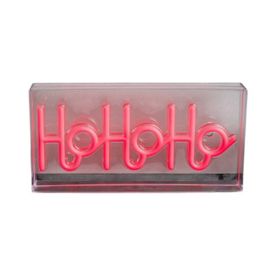 Ho Ho Ho Light Up Neon Sign Plaque