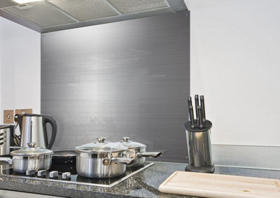 Hob Splashback 700x750mmx0.9mm Stainless Steel - Kitchen Cooker ...