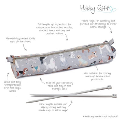 Hobby Gift Knitting Pin Case - Cotton Needle Storage Case 46 x 11 x 7cm