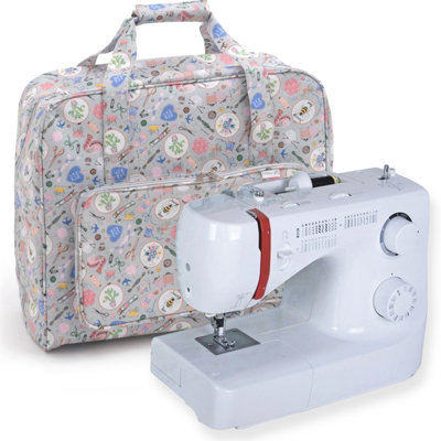 Hobby Gift Sewing Machine Bag - Matt PVC Coated Cotton 44 x 38 x 20cm
