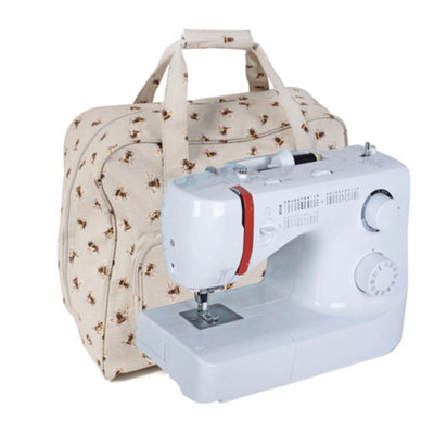 Hobby Gift Sewing Machine Bag - Matt PVC Coated Cotton 44 x 38 x 20cm
