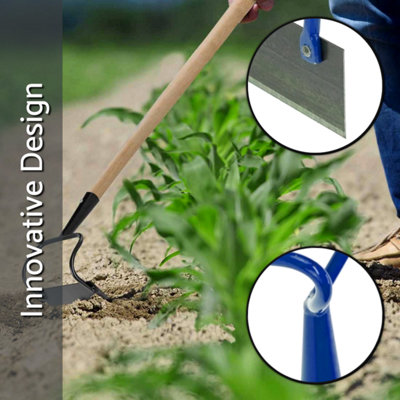 Hoe Swan Neck Cultivator Heavy-Duty Solid Steel Soil Digging Dutch ...
