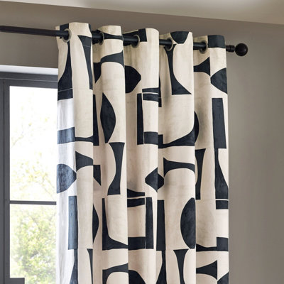 Hoem Carro Abstract Geometric Eyelet Curtains