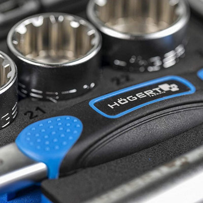 Hogert 38pc Tool Set Socket Spanner Screwdriver Bits 1/4 Inch Alloy ...