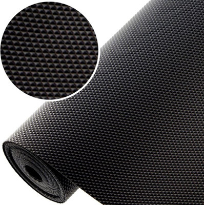 Hogert 48 x 500cm Roll of Black Non-slip mat for drawers drawer mat non ...