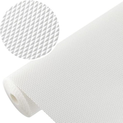 Hogert 48 x 500cm Roll of White Non-slip mat for drawers drawer mat non ...