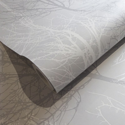 Holden Decor Bowland Grey Wallpaper