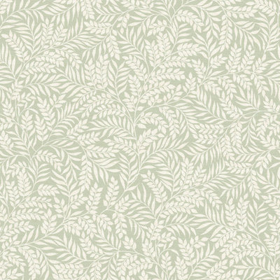 Holden Decor Mini Leaf Sage Green Wallpaper Botanical Stylish Feature Wall