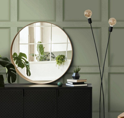 HOLDEN DECOR MODERN WOOD PANEL 3D EFFECT GREEN WALLPAPER 12982