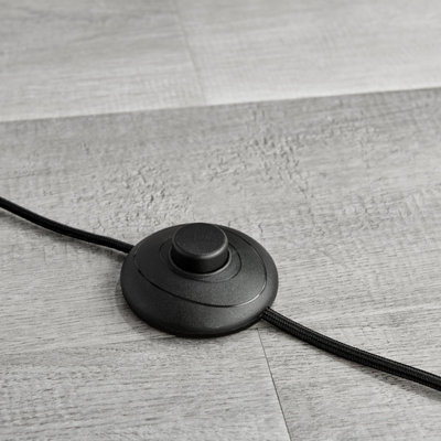 HOLDEN Tall Matte Black Metal Floor Standing Arc Lamp Light With Black ...