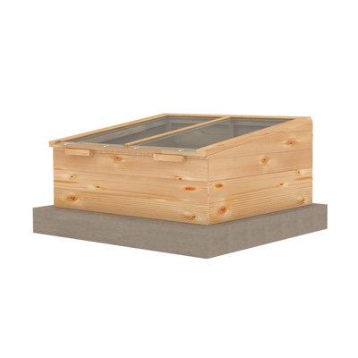 Holkham Large 4x3ft Cold Frame Pressure Treated with Toughened Glass ...