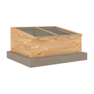 Holkham Large 4x3ft Cold Frame Pressure Treated with Toughened Glass ...