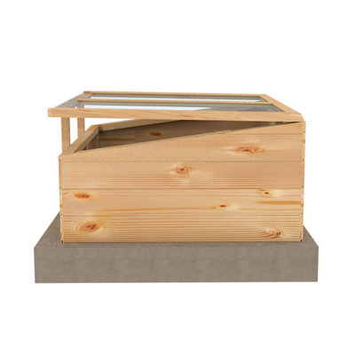 Holkham Large 4x3ft Cold Frame Pressure Treated with Toughened Glass ...