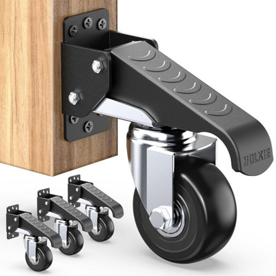 Holkie Retractable Castors Heavy Duty with Lifting and Lowering ...