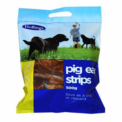 Hollings Pig Ear Strip Carrier Bag 500g (Pack of 6)