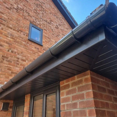 Hollow Cladding Soffit Board Anthracite Grey UPVC Plastic Ceiling ...