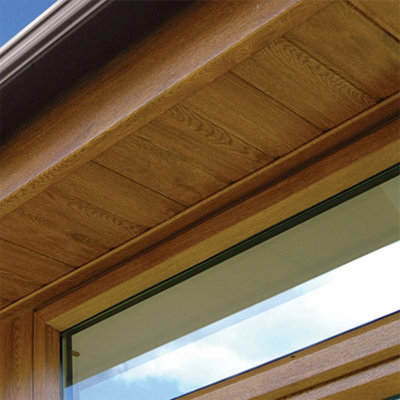 Hollow Cladding Soffit Board Golden Oak UPVC Plastic Ceiling Cladding ...