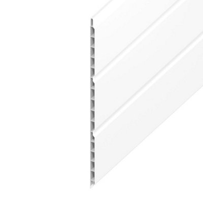 Hollow Cladding Soffit Board White UPVC Plastic Ceiling Cladding - (W ...