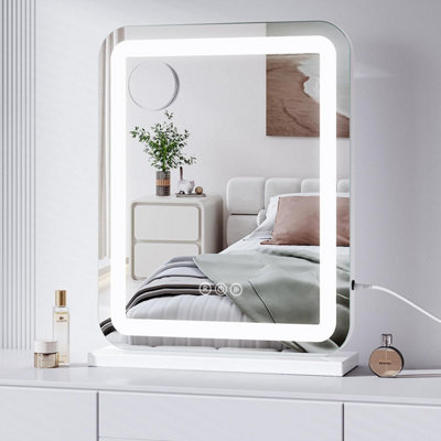 Wall mounted dressing table mirror with lights store
